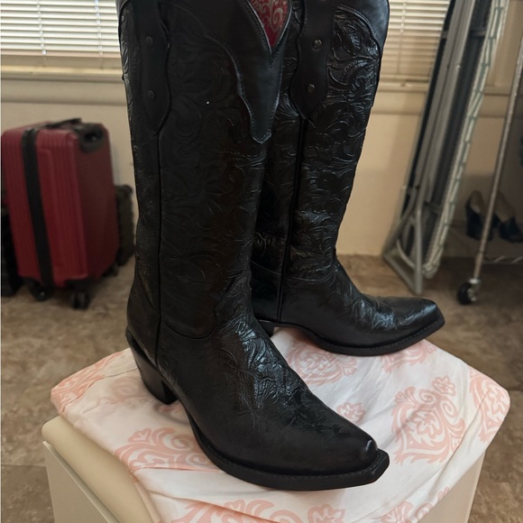 Rock'Em | Shoes | Womans Black Red Bottom Western Boots | Poshmark